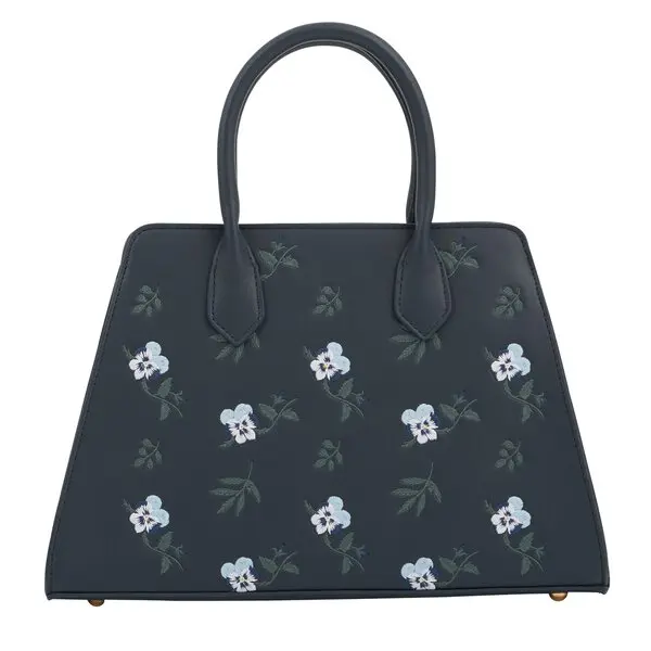 FABLE ENGLAND Ditsy Navy Structured Tote - Blue