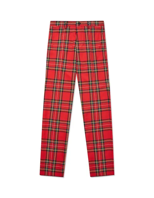 GRESHAM BLAKE Black / Red Stewart Royal Red Tartan Trouser - Black/red