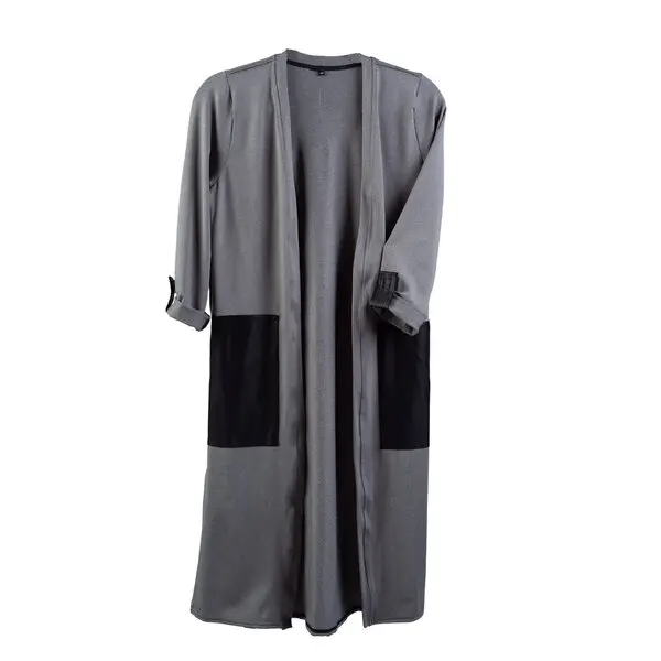 DUOFIT MATERNITY ACTIVEWEAR Grey / Black The Aspen Duster - Grey/black