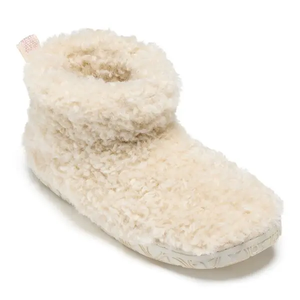 BEDROOM ATHLETICS Lauren Luxury Borg Fleece Short Slipper Boot Cream - White