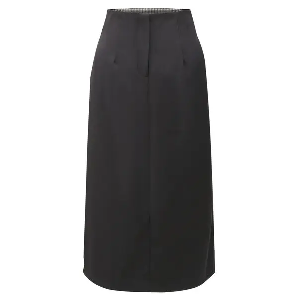 SMART AND JOY Trapeze Skirt With Open Back Panel - Black