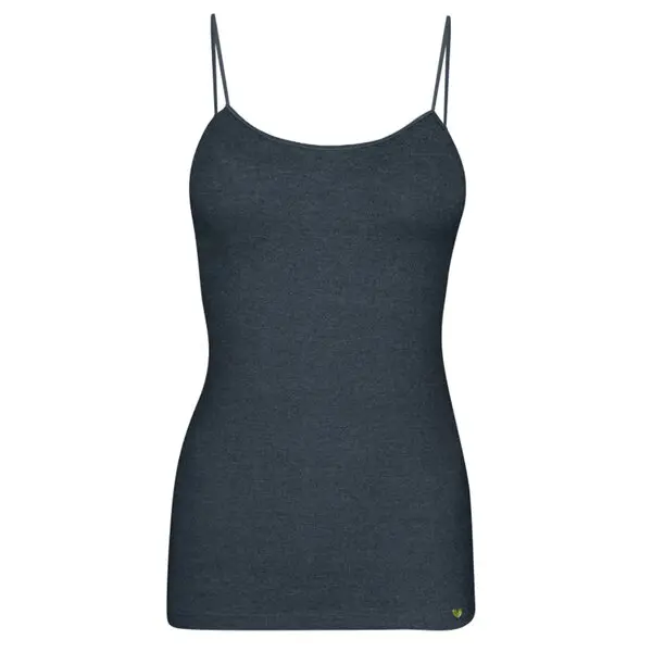 ZD ZERO DEFECTS Afrodita Spaghetti Top Soy Fiber Ultra-soft Comfort Color Graphite - Grey