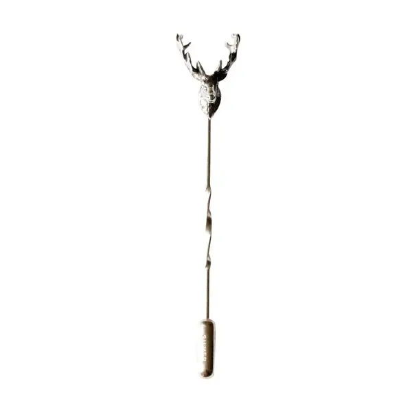 LEE RENEE Stag Tie Pin/twist Tie Pin - Silver