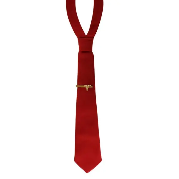 NANDANIE Classic Necktie + Tie Bar - Red