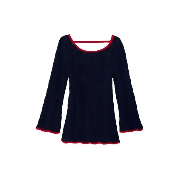 THISISU COLLECTION Marea Beachwear Navy Knit Dress