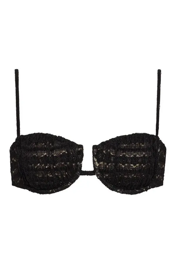 MONTCE Daisy Lace Petal Bikini Top - Black