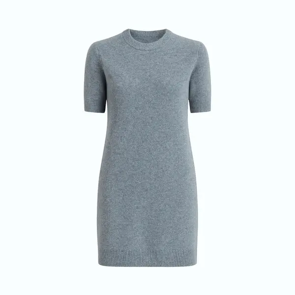 MONLICIA Rune Short Sleeve Knit Dress - Grey