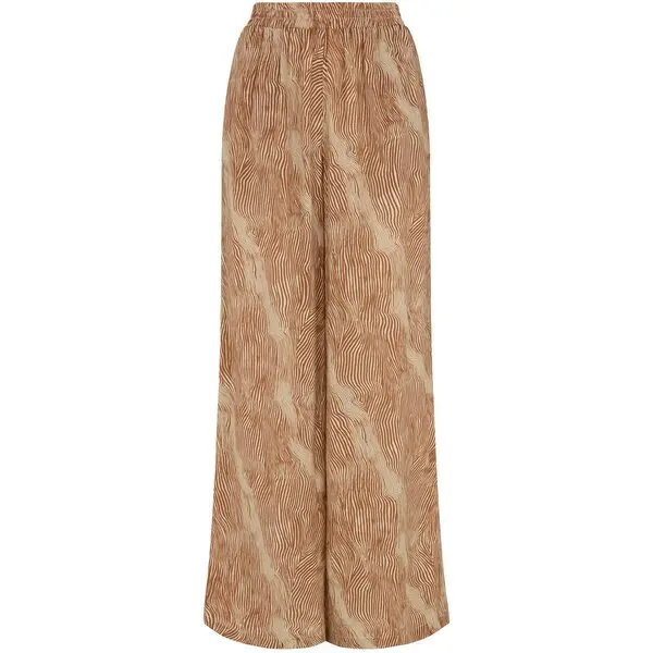 RAFFYA Ginger High Waist Tiger Print Trouser - Orange