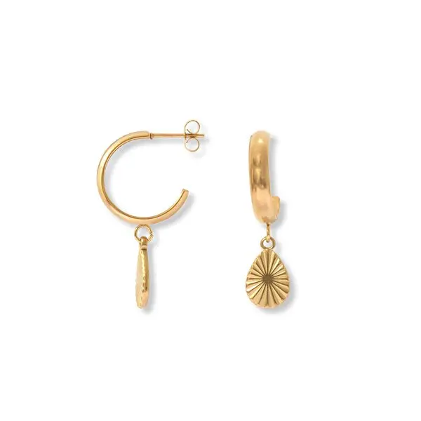 A WEATHERED PENNY Sol Hoops - Gold