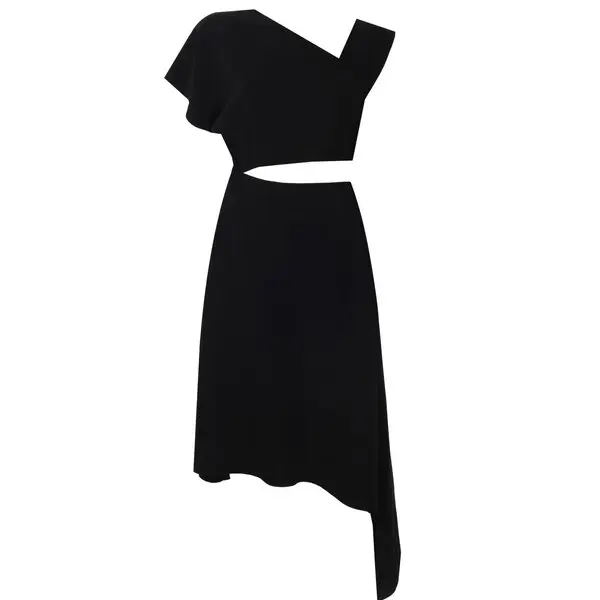 MIRIMALIST Balance Midi Dress - Black