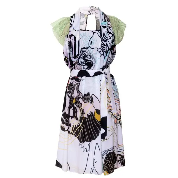 ARTISTA Bath Mint Dress - White