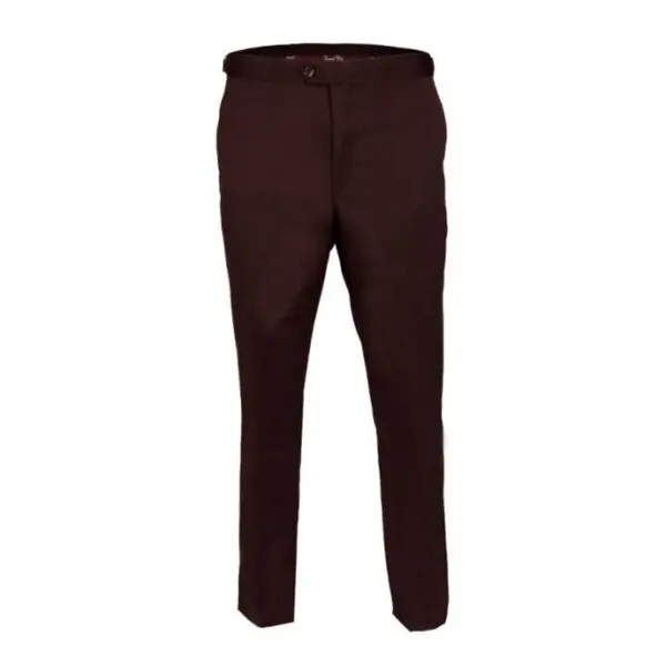 DAVID WEJ Aldo Plain Smart Trousers With Side Adjusters - Brown