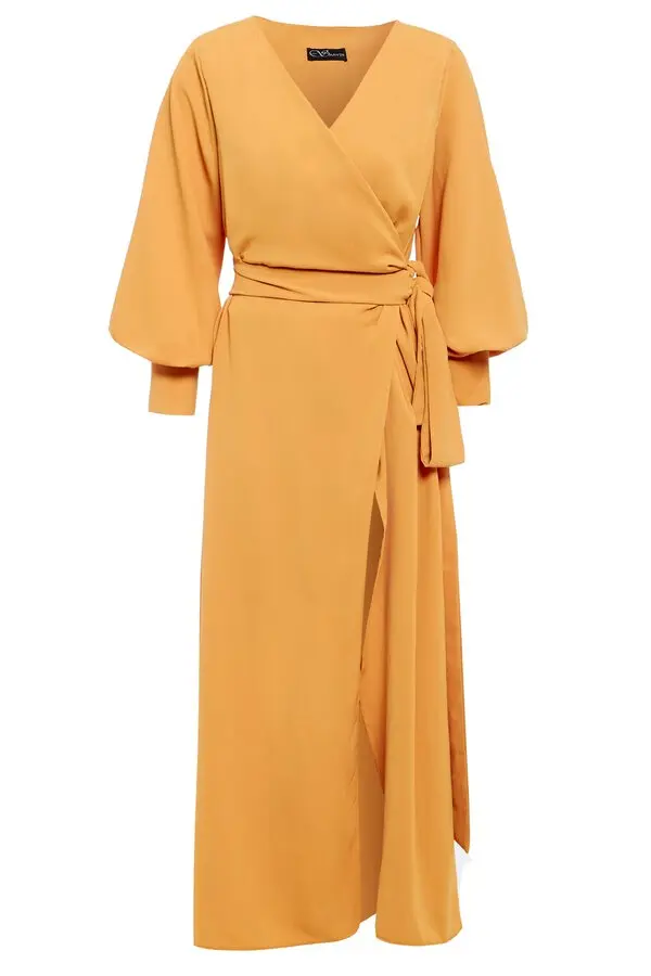SARVIN Wrap Maxi Dress