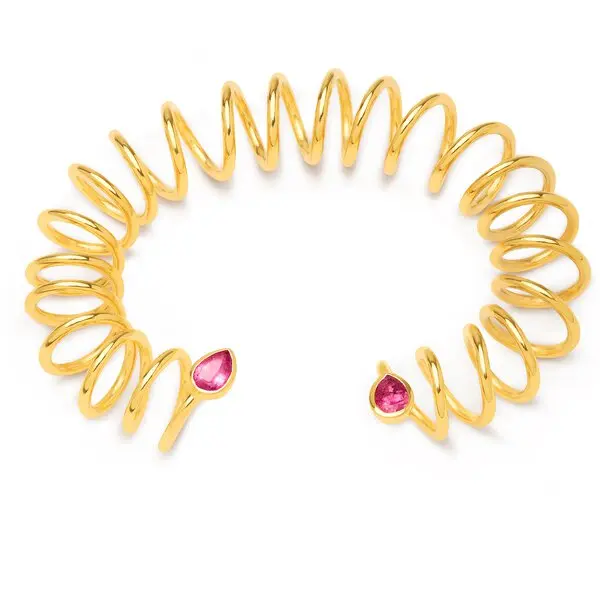 ARMATURE Gold / Pink Pink Tourmaline Cuff Bracelet - Gold/pink