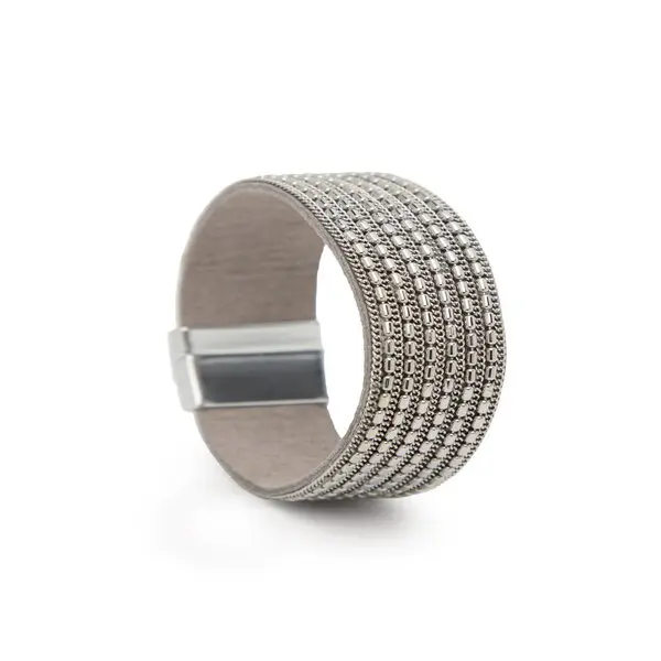 Saachi Multi-strand Mesh Bracelet - Silver