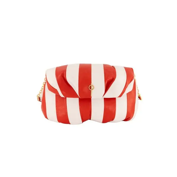 OTRERA Strıped Crossbody Leather Leda - Red