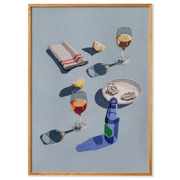 PAPER COLLECTIVE The World Is Your Oyster Art Print 30x40 Cm - Blue