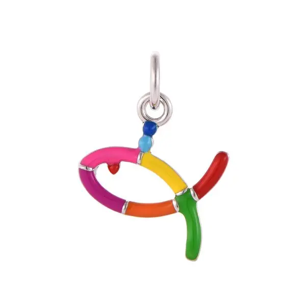 PINNOLE Fish In Love Charm - Gray