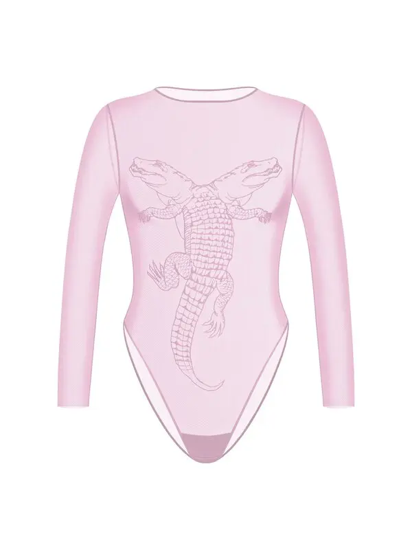 ZHILYOVA Alligator Long Sleeve Bodysuit