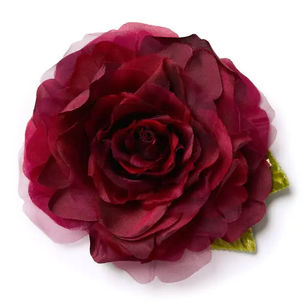 HELENA SIMON The Large Rose Floral Brooch - Red