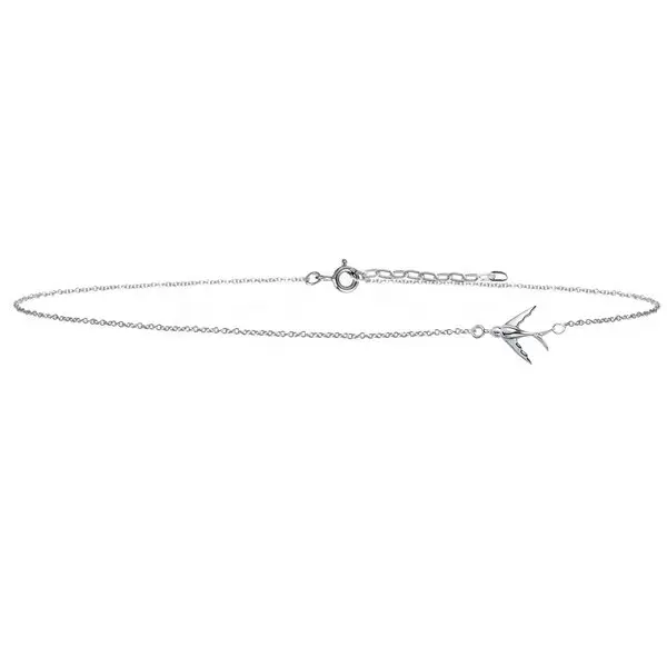 LEE RENEE Swallow Choker Necklace - Silver