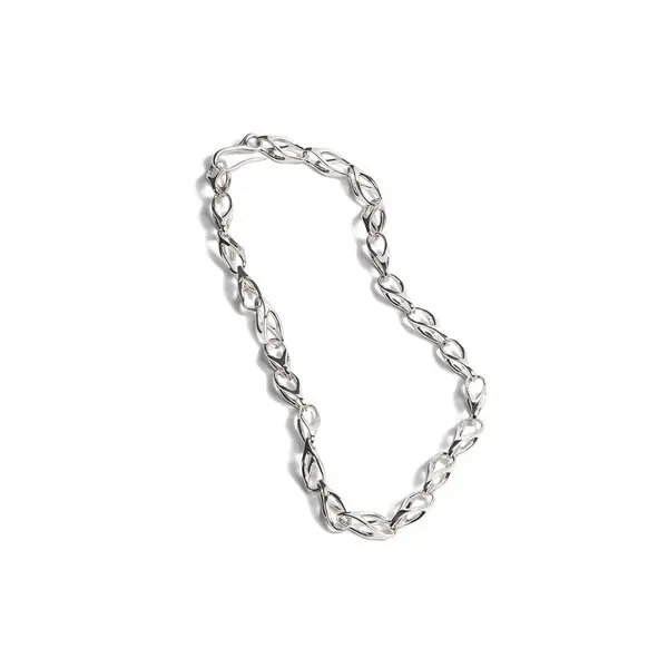 LUNA DELPHINE Wishbone Necklace - Silver