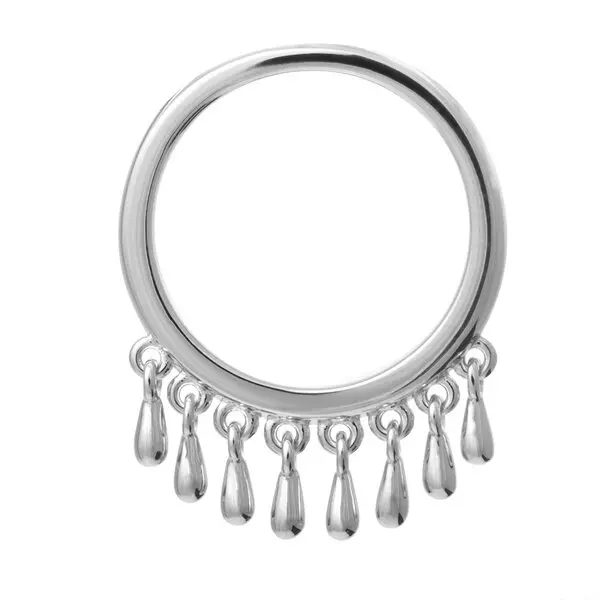 LUCY QUARTERMAINE Solid Sterling Multi Drop Waterfall Ring