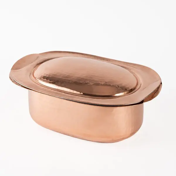 ANATOLIACRAFT Handmade Solid Copper Casserole With Lid