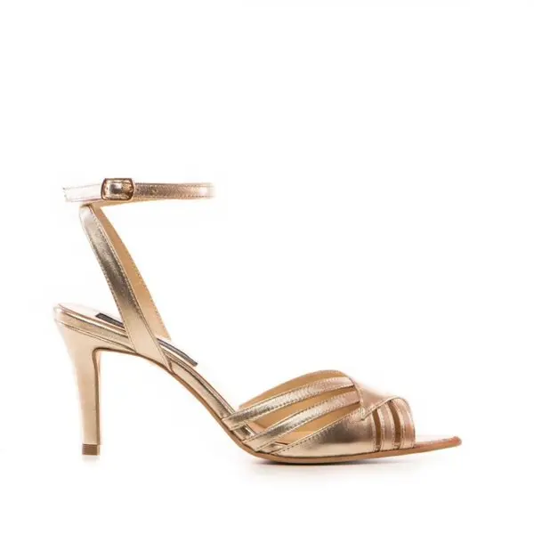 THE 5TH ELEMENT Amina Light Leather Sandals - Gold