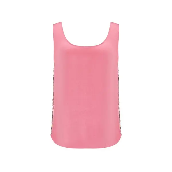 EMMA WALLACE Silk Embellished Tank Top - Pink