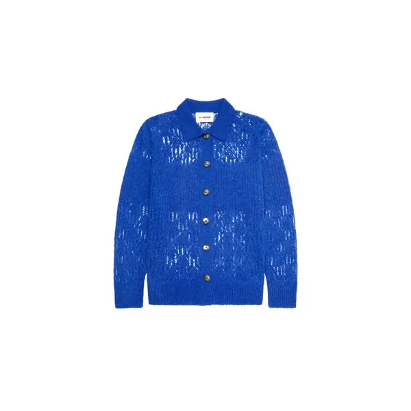 LA GRANNI Pereline Collared Cardigan