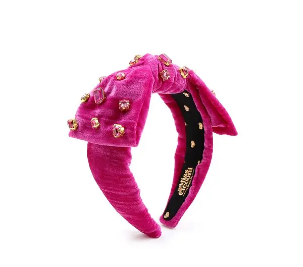 MISS CICCONI Cindy Headband Fuchsia Velvet - Pink