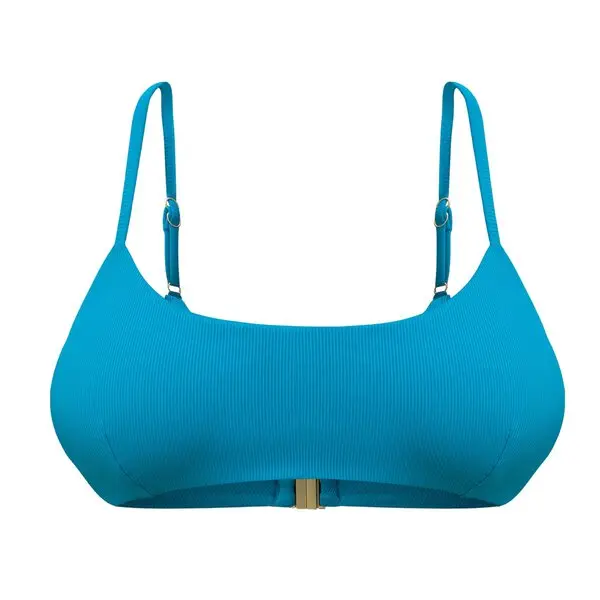 MIHARO Gia Crop Bikini Top - Blue