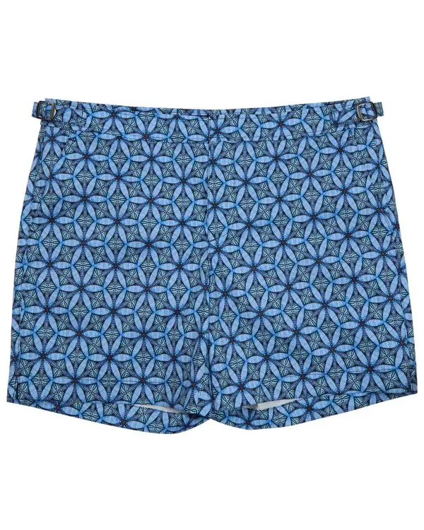 LORDS OF HARLECH Pool Tribal Swim Tailored Short - Blue