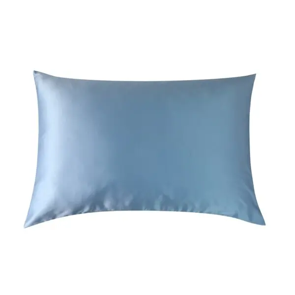 SOFT STROKES SILK Luxury Pure Mulberry Silk Pillowcase - Blue