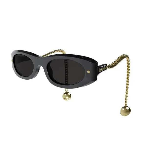 SABATINO Guerrilla Frames Acetate Gold Pendant - Black