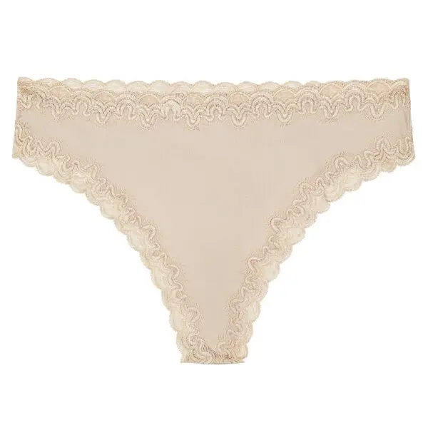 Uwila Warrior Neutrals Soft Silk Thong Underwear Smoke Grey - Gray