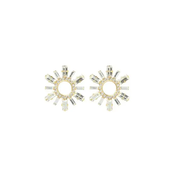 LOTT. GIOIELLI Silver / Gold Maura Earrings Baguette Crystal - Silver/gold