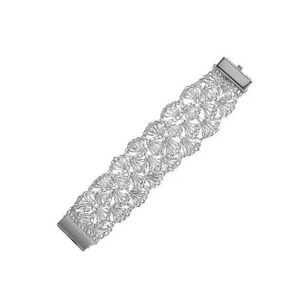 LAVISH BY TRICIA MILANEZE All Shells Handmade Bracelet - Silver