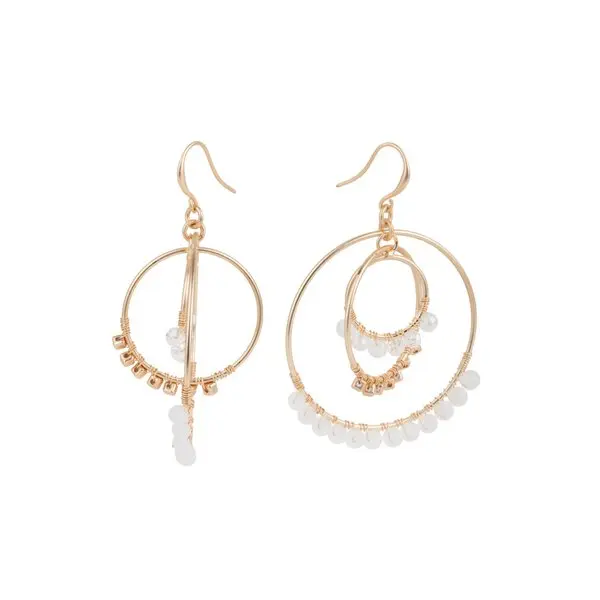 Saachi Beaded Multi Hoop Earrings