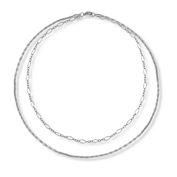 A WEATHERED PENNY Delicate Layered Chain - Silver