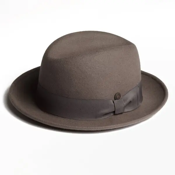 DASMARCA HATS Godfather Taupe Wool Felt Hat - Brown