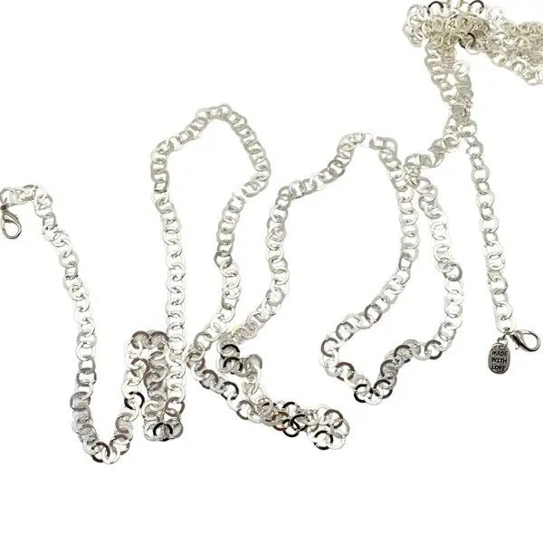 AMY DELSON JEWELRY Bettina Link Body Chain - Silver