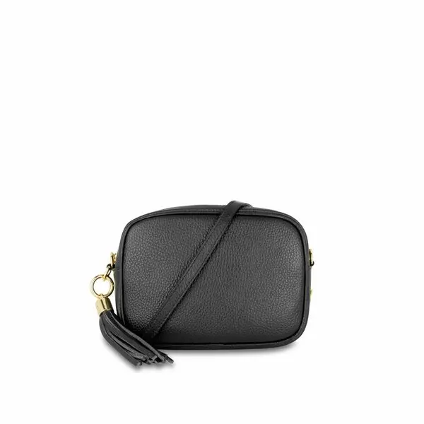 APATCHY LONDON The Tassel Leather Crossbody Bag - Black