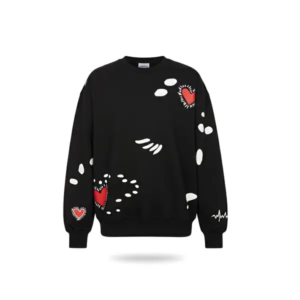THE GT ATELIER Heart Work Sweatshirt - Black