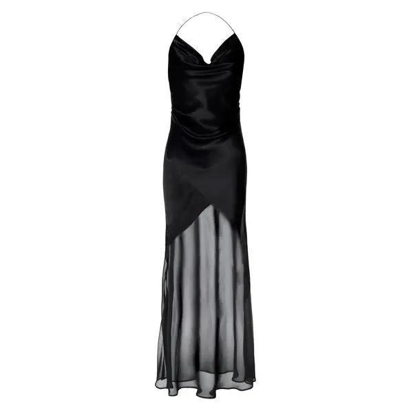 AGGI BY HALEWSKI Clarissa Maxi Evening Dress - Black