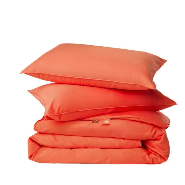 CANADIAN DOWN & FEATHER COMPANY Duvet Cover Set With Three Sided Zipper, Xl Queen Persimmon - Red