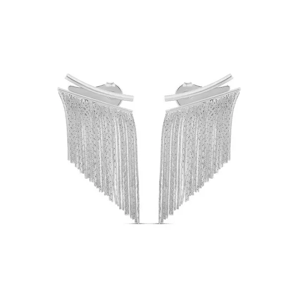 SHYMI Fringe Earrings Short - Silver