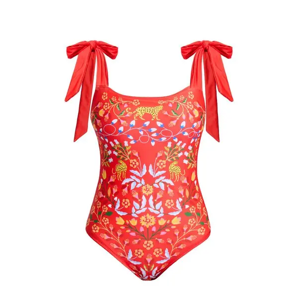 JESSIE ZHAO NEW YORK Blossom Reversible One-piece Swimsuit - Red