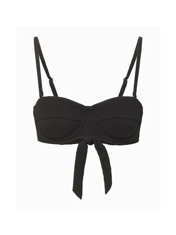 CHANGE OF SCENERY Neutrals / Nellie Underwire Top In Texture - Black